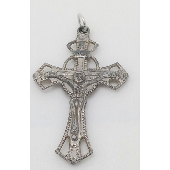 Jewelry | Filigree Cross Crucifix Pendant With Jesus Figure Inri Silver ...